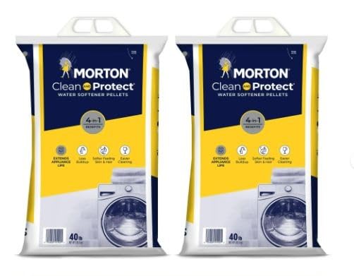 (2 Pack) Morton Clean and Protect Water Softener Salt Pellets 40 LB ...