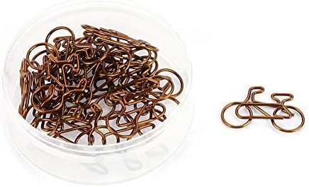 Amazon.com : 20pcs Paper Clips, Shape Paper Clips Coffee Color Bookmark ...