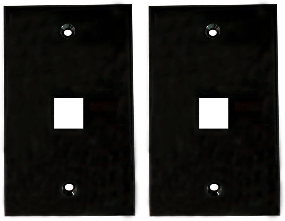 Amazon.com: BUPLDET 1 Port Keystone Wall Plate Glossy Black - Single ...