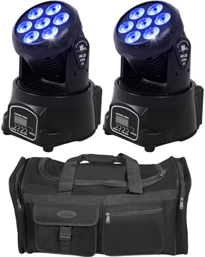 RACK & PACK Luz LED Escenario DJ Set Cabezas Moviles 7 Luces RGB 150 W ...