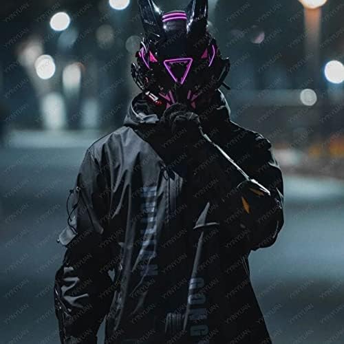 Amazon.com: YYINYUAN Cyberpunk Helmet Pink Cool Mask for Cosplay New ...