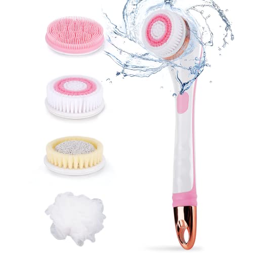 Electric Body Brush, Electric Body Scrubber, Long Handle Body wash ...