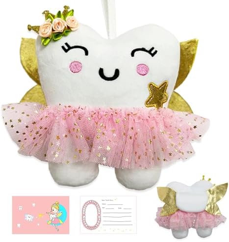 Amazon.com: free-space Tooth Fairy Pillow for Boy and Girl Embroidered ...