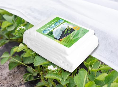 YUNSTK 2mx10m Garden Fleece, 40gsm Non-Woven Fabric Horticultural ...