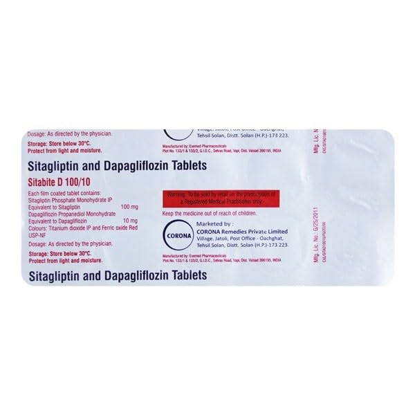 Sitabite D 100mg/10mg - Strip of 10 Tablets : Amazon.in: Health ...