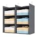 Amazon.com: ALLTIDYUP Dual-Row 3 Tier Shelf Hanging Closet Organizers ...