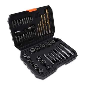 WODHMIEY 48 Pcs Screw Extractor Drill Bit Set, Left Hand Extractor Kit ...