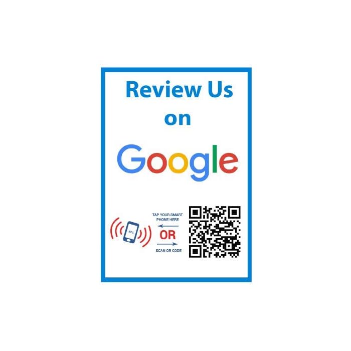 Buy Review Us On Google Sticker - Touchless QR Code and NFC Tag - Two ...
