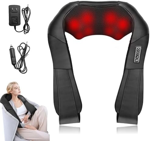 Shiatsu Neck and Back Massager - Neck Massager with Car Charger ...