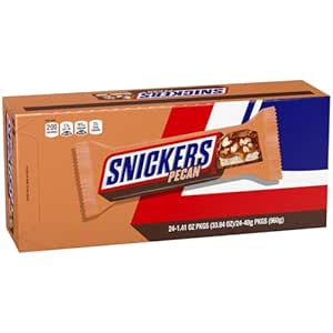 Amazon.com : SNICKERS Pecan Milk Chocolate Candy Bar - Full Size ...