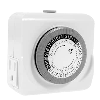 3 Prong Timer Outlet Plug, Indoor Mechanical Outlet Timer with 2 ...