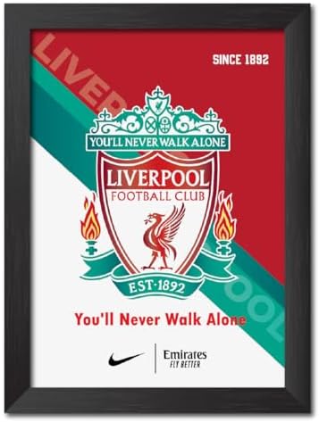 TenorArts Liverpool FC Club Logo Poster Frame With Black Wooden ...