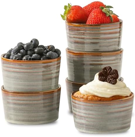 Amazon.com: Morandi Color Ramekins Set of 6, 6 oz Creme Brulee Ramekins ...