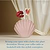 Amazon.com: MEANT2TOBE Ceramics Shell Vases for Decor - Handmade Pink ...
