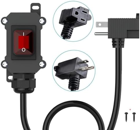 Amazon.com: Switch Power Cord 14AWG Cable Piggyback Plug NEMA5-15P ...