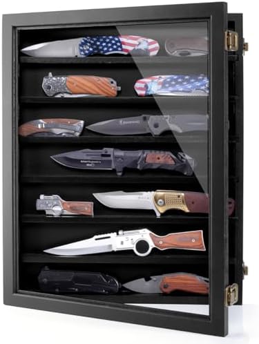 Amazon.com: ULTRGEE Pocket Knife Display Case, Knife Collection Display ...
