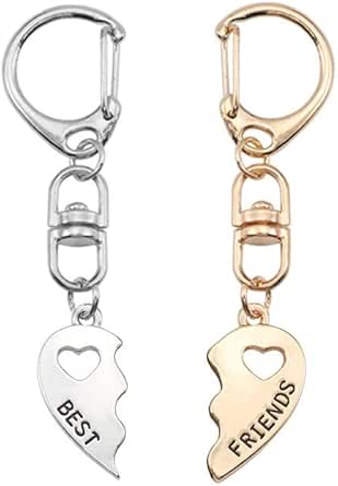YALLNASL BFF Best Friend Keychain Gifts for 2 - Matching Friendship ...