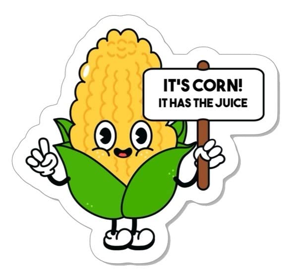 Amazon.com: It's Corn Sticker - It's Corn! - It Has The Juice Sticker ...