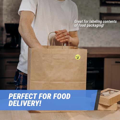 Snapklik.com : Steak Stickers - 1 Inch Round Circle Steak Food Labels ...