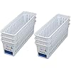 Amazon.com: Mainstays Slim Plastic Storage Trays Baskets in White- Set ...