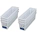 Amazon.com: Mainstays Slim Plastic Storage Trays Baskets in White- Set ...