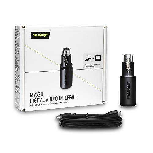 Shure MVX2U XLR-to-USB Digital Interface with Headphone Jack ...
