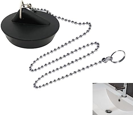 Rowwait 1pcs Universal Sink Plug, Stainless Ball Chain with Hook ...