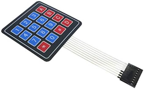 HRM TECH 1PCS 16 Key Membrane Switch Keypad 4X4 Matrix Keyboard for arduino DIY Kit with Male ...