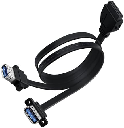 Amazon.com: HuaLiSiJi USB 3.0 Front Panel Cable 5Gbps USB 3 0 Header ...