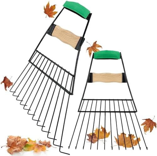 Hortem Leaf Scoops Heavy Duty, Garden Leaf Grabber Metal, Leaf Claws ...