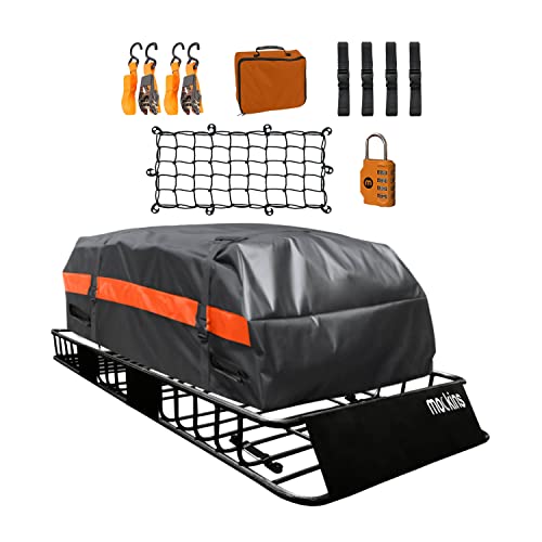 Mockins 64x39x6 Anti Rust Rooftop Cargo Carrier 20Cu Waterproof Bag ...