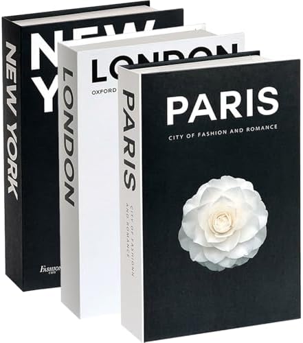 Hrippy 3pcs Decorative Books for Home Decor Modern Hardcover Faux Books ...