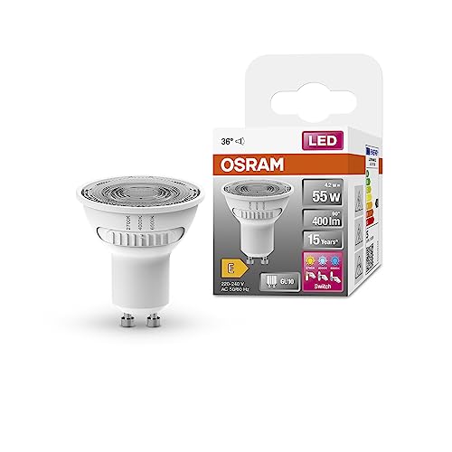 OSRAM Led Spot Par16 55 with Three Light Colors, Gu10, 4.2W, 400Lm ...