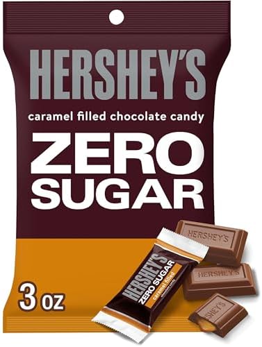 Amazon.com : HERSHEY'S Zero Sugar Chocolate with Almonds Candy Bars ...