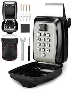 Tevlaphee Car Lock Box Punch Button Combination Car Window Key Safe Box ...