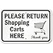 Amazon.com: Please Return Shopping Carts Here Thank You with Graphic ...