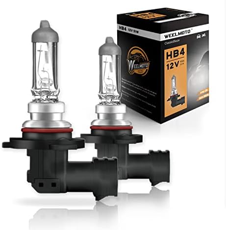 Amazon.com: WEELMOTO 9006 HB4 Halogen Car Headlight Bulb, P22d 12V/51W, IP67, 9006 - High ...