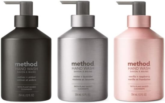 Amazon.com : Method Gel Hand Soap, Vanilla + Raspberry, Reusable Pink ...
