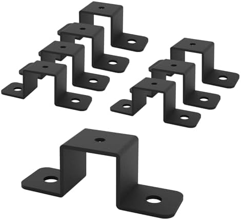Wpbhk 8 Pcs Square Tube Strap Clamp, 1"x1" Strap Post Ties, Black Deck ...
