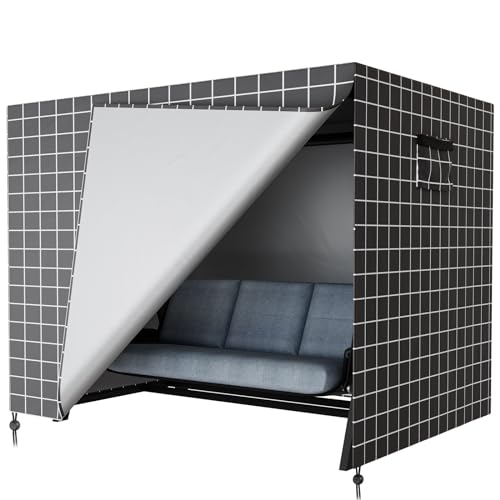 ZWARMY Waterproof Swing Cover - Patio Swing Cover 3 Triple Seater for ...