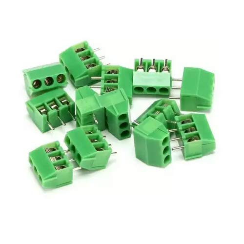 TECHDELIVERS® Screw Terminal Block PCB mount block wire connector 5mm ...