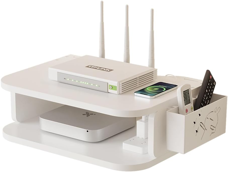 Amazon.com: W WWEENUO Floating Projector Shelf Rack, WiFi Router ...