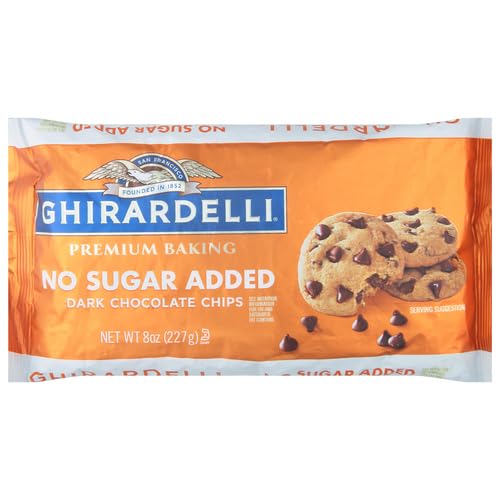 Amazon.com: GHIRARDELLI No Sugar Added Dark Chocolate Chips for Baking ...