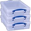Amazon.com: Really Useful Box 4 Liter Plastic Stackable Storage ...