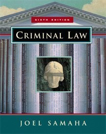 Amazon.com: Criminal Law: 9780534547202: Samaha, Joel: Books