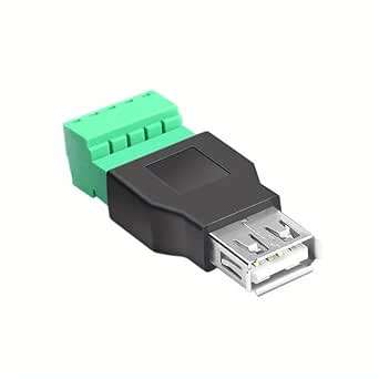 CABLEPELADO Conector USB Tipo A | Conexión Tornillos Terminal | 5 Pines ...
