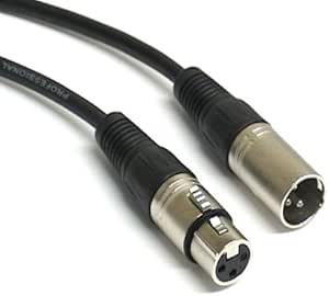 2m Microphone Lead, Balanced Cable, XLR Male to Female - Black : Amazon ...