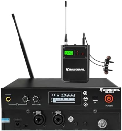 Amazon.com: Riworal Wireless in Ear Monitor System UHF Channels Auto ...