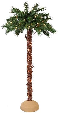 Amazon.com: Northlight Pre-Lit Tropical Palm Artificial Christmas Tree ...