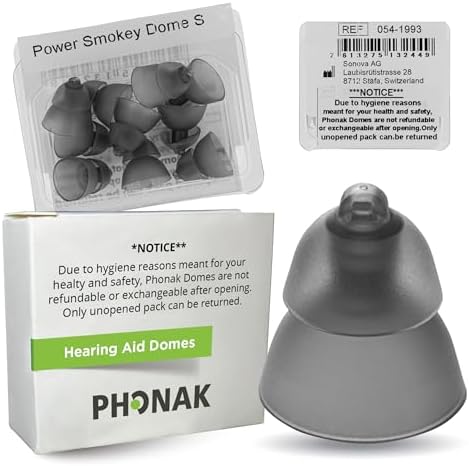 Phonak Power Smokey Dome Small (0.39 inch=10mm) 10 Domes, Genuine OEM ...